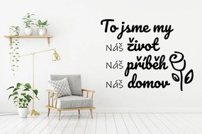 Lepy.cz Samolepka na zeď To jsme my Velikost (šířka x výška): 65x50cm, Barevná varianta: Pastelová oranžová