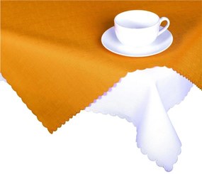 Forbyt, Ubrus s nešpinivou úpravou, Jednobarevný Deštík, oranžový 140 x 220 cm