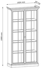 LUCCA c | vitrína W2D | 102,4 cm | černá