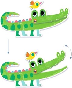 DJECO Puzzle Duo Pohyblivé zvířátka / 6x2 dílků / od 2 let