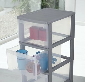 SUNDIS Úložný box se 3 zásuvkami, antracit, OFFICEMIX - MAXI