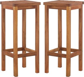 vidaXL Barové židle 2 ks masivní akáciové dřevo [44016]