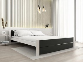 Postel IKAROS DOUBLE 120 x 200 cm, antracit/bílá Matrace: Matrace Coco Maxi 20 cm, Rošt: Bez roštu