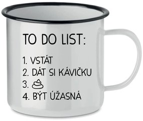 TO DO LIST:  BÝT ÚŽASNÁ - bílý plecháček 350 ml