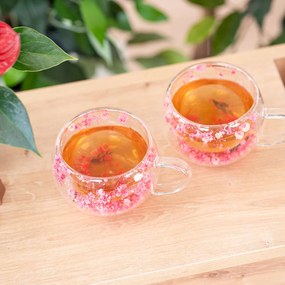 4Home Termo sklenice na cappuccino Blossom Hot&Cool, 270 ml, 2 ks