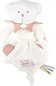 Doudou Dárková sada Plyšový medvídek s dečkou 30 cm růžový / od 0 měsí