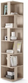 Rohový regál s přihrádkami Corner Shelf, dub sonoma