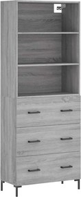 Skříň highboard šedá sonoma 69,5 x 34 x 180 cm kompozitní dřevo 3189387
