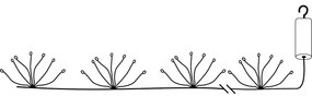 Světelný LED řetěz Star Trading Dew Drop Flower, délka 2,1 m