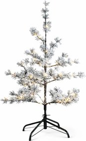 LED svítící stromeček Alfi 90 cm, zasněžený