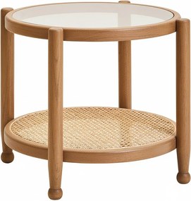 Kulatý odkládací stolek se skleněnou deskou ø 57 cm Cebu – Premier Housewares