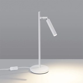 Stolní lampa Pastelo, 1x bílé kovové stínítko