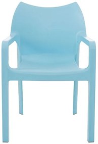 SET 2 stohovacích židlí Elisabeth světle modrá