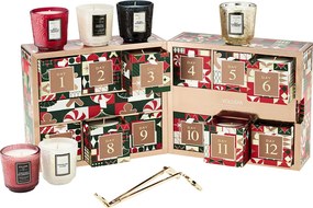 Voluspa 12denní adventní kalendář Holiday se zlatými nůžkami, 12×72 g