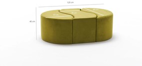 Atelier del Sofa Taburet Alya Puf - Green, Zelená