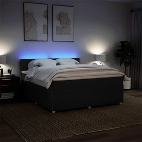 Box spring postel s matrací černá 180x200 cm textil 3289837