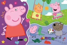 Trefl - Puzzle - Oboustranné puzzle Prasátko Peppa SUPER GIANT / 15 dí