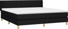 Box spring postel s matrací černá 160x200 cm textil 3130443