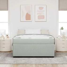 Rám postele Světle šedá 140 x 200 cm textil 3398399