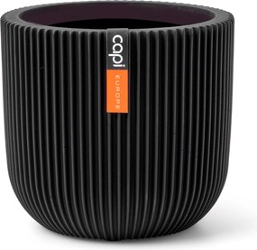 Capi Nature Groove Planter Ball Intense Black Ø 8 cm / V 6 cm