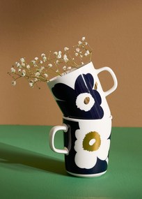 Marimekko Sada hrnků Oiva Juhla Unikko 250ml 2ks modrozlatá