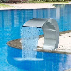 vidaXL Zahradní vodopád bazénová fontána z nerezové oceli 45x30x60 cm [41685]