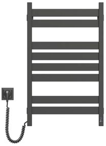 Koupelnový žebříkový radiátor s term. LARGO 432W/230V 80,6 cm IP44 černá levá