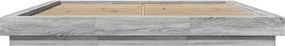 Rám postele s LED osvětlením šedý sonoma 200 x 200 cm kompozit 3281075