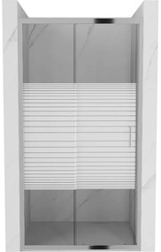 Mexen Apia posuvné sprchové dveře 90 cm, pruhy, chrom - 845-090-000-01-20