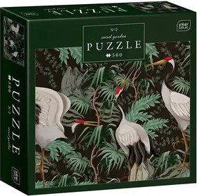 INTERDRUK Puzzle Secret Garden: Jeřábi / 500 dílků / 47 × 33 cm