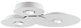 Lodes Bugia Triple, stropní svítidlo, 3x15W LED 2700K, bílá, délka 52,5cm