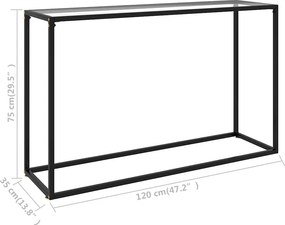 Konzolový stolek průhledný 120 x 35 x 75 cm tvrzené sklo 322815