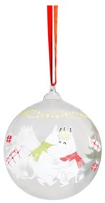 Skleněná vánoční ozdoba Moomin Happy Holidays 9 cm Muurla