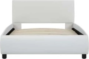 Rám postele s LED světlem bílý umělá kůže 100 x 200 cm 285487