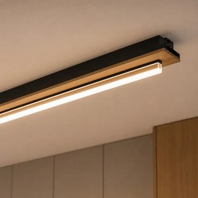 Brilagi - LED Stropní svítidlo WOODY FLAT LED/25W/230V 118 cm dub/černá
