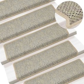 Samolepicí rohože na schody Sisal-Look 30 ks 65x21x4 cm světle zelená 3365887