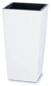 PROSPERPLAST Květináč - URBI SQUARE Rozměr: 17x17 cm, Barva: bílá