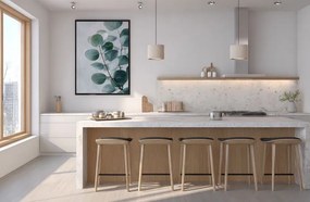 Jemná příroda - obraz - Eukalyptus v minimalistickém stylu 54 - A4 – 210 × 297 mm - 159 Kč