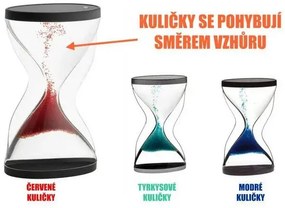 Přesýpací hodiny s ohromujícím efektem - přesýpají se vzhůru - modré