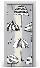 Samolepící fototapeta na dveře Deštníky 75x205 cm