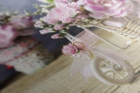 Obraz romantický růžový karafiát ve vintage nádechu Varianta: 60x40