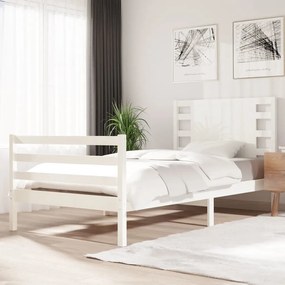 vidaXL Rám postele masivní borovice 90 x 200 cm [3104272] Barva: Bílá