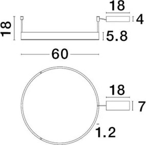 Stropní LED svítidlo NOVA LUCE MOTIF 46W 3000K 9063600 stmívatelné Triac