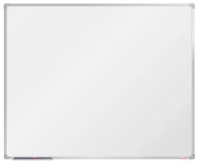 Bílá magnetická popisovací tabule boardOK, 1500 x 1200 mm, modrý rám