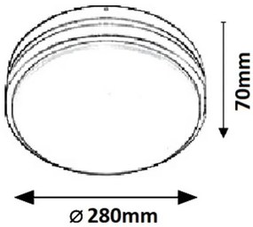Rabalux 8848 - LED Venkovní stropní svítidlo HAMBURG LED/12W/230V IP44