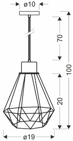 Závěsná lampa PRIMO Candellux 3