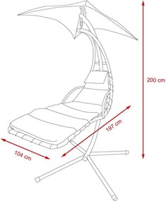 Avenberg Relaxační lehátko / houpačka Colombo, šedá