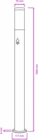 BRILAGI - Venkovní lampa se senzorem ELIA 1xE27/20W/230V IP44 100 cm chrom