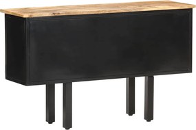 Příborník 110 x 30 x 65 cm masivní hrubý mangovník a ocel 321571
