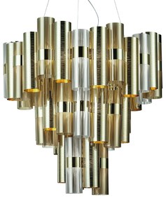 Slamp La-Lollo Gold suspension XL, designové závěsné svítidlo, 130W LED 2700K stmívatelné, průměr 80cm